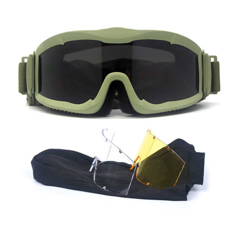 Tactical Goggles Outdoor Military Fans Shooting Sunglasses Bulletproof ...