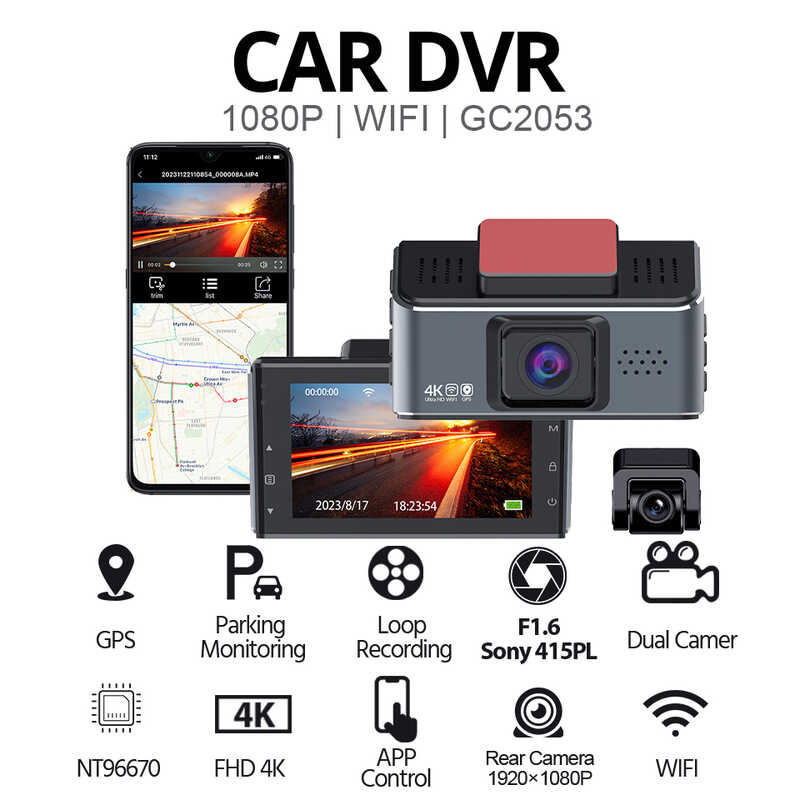 E-Ace 4K Mini Camera Dash Cam For Cars Dicrete Dvr Camera Recorder ...