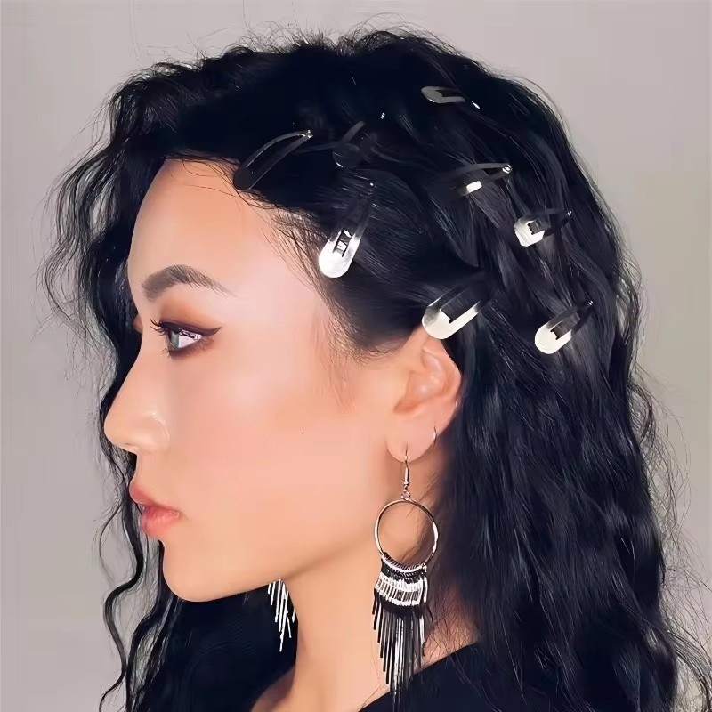 10/20/30/40/50Pcs Silver Water Drop Shaped Hair Clip / Metal Y2K BB ...
