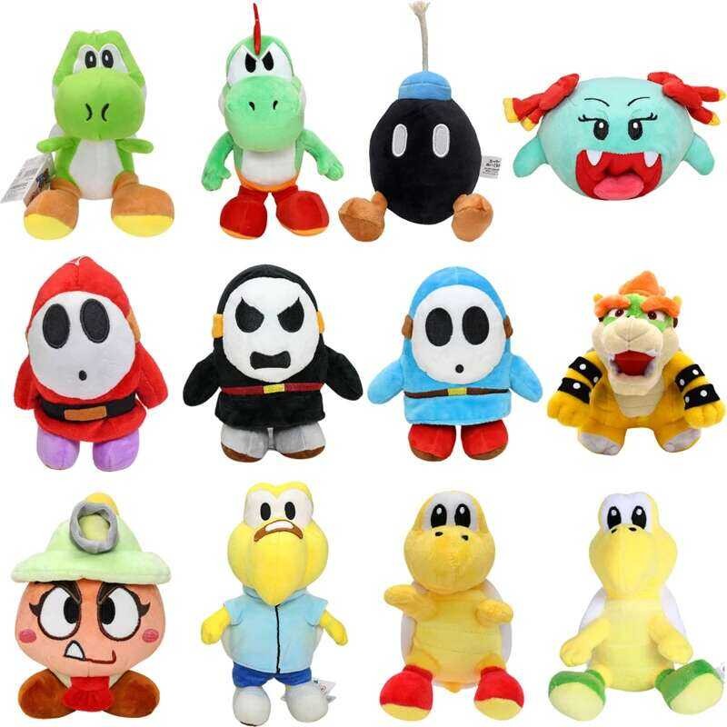 Yy Mario Bros Shy Guy Lady Bow Koopa Troopa Soft Plush Toy Cute Anime ...