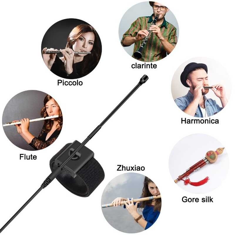 KIMAFUN Mini Instrument Flute Microphone Omnidirectional Condenser ...