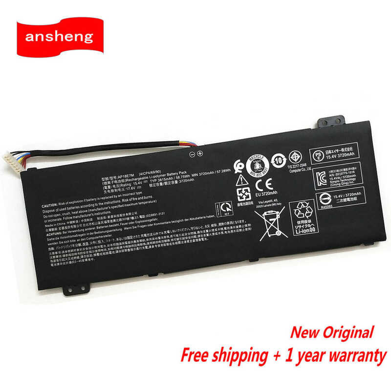 Original AP18E8M AP18E7M Laptop Battery For Acer Nitro 5 AN515-54 ...