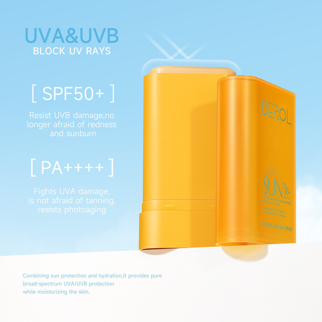 DEROL SPF50+ Cotton Soft Sun Stick Protects Skin From UVA and UVB ...
