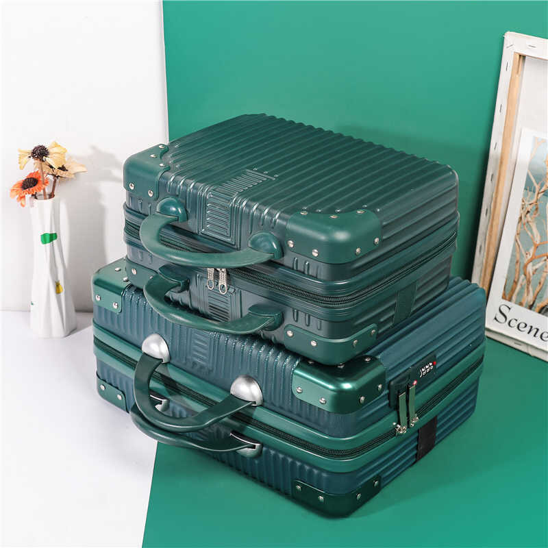 Satchel Small Suitcase 14-Inch Combination Lock Cute Fashion Suitcase ...