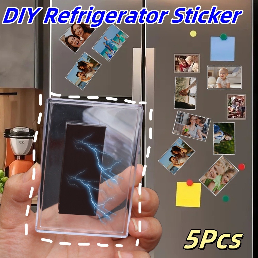 Transparent Refrigerator Magnet Sticker - Photoes Display Holder ...