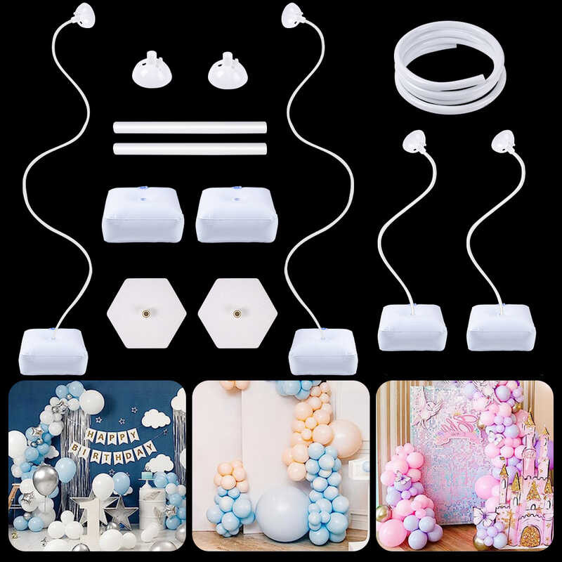 LY Balloon Stand With Base Flexible Free Bending Half Balloons Frame ...