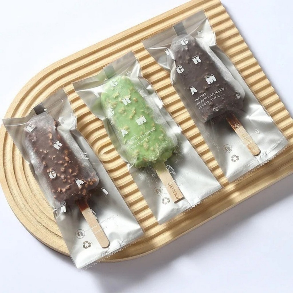 100pcs Graham Bar Packaging 8x19 Ice Cream Plastic Packaging for Gaham ...