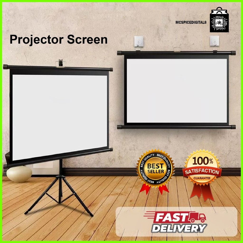 Mcspicedigital8 Projector Screen Matte White Screen | Shopee Philippines