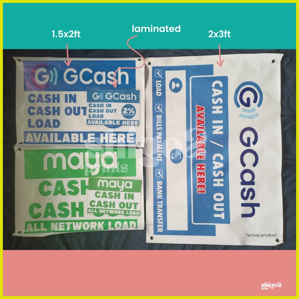 Black Gcash Maya All-In-One Bills Payment Business Tarpaulin and ...
