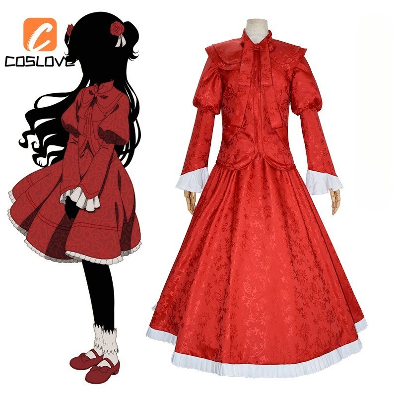 Anime Shadows House Emilico Cosplay Full Set Costume Red Color Long ...