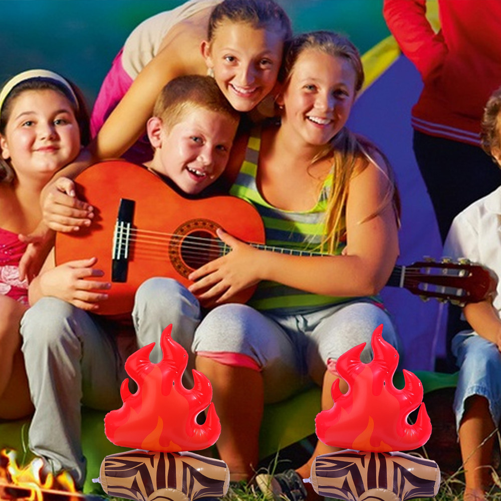 1 Pc Creative Simulated Flame Model PVC Inflatable Balloon Outdoor ...