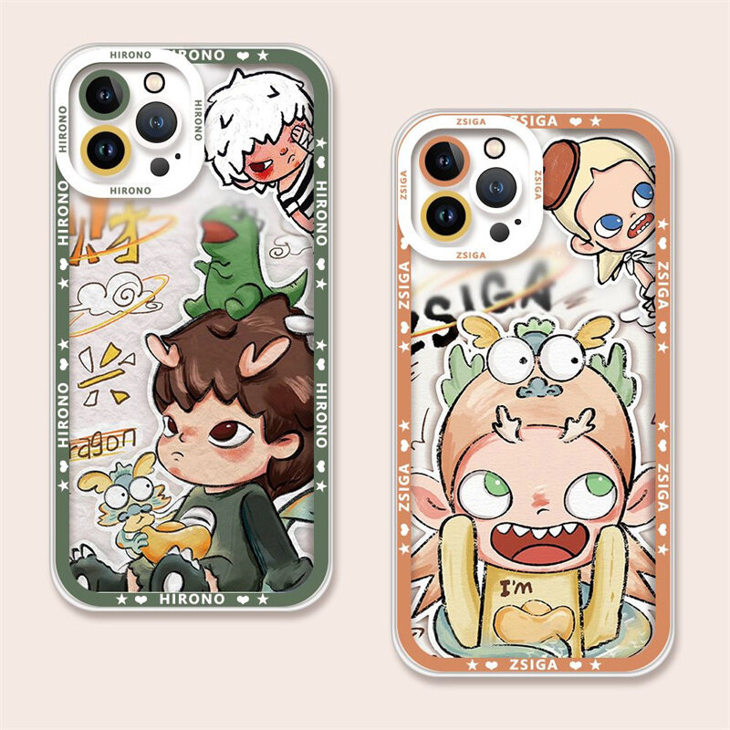 Hot Cartoon Trend Brand POP MART Hirono Zsiga Soft Phone Case ...