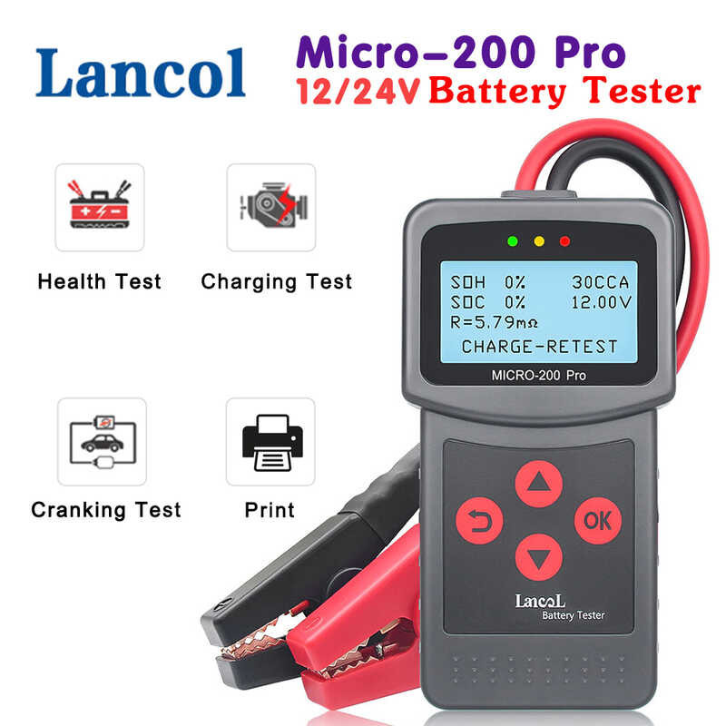 Lancol Micro200Pro 12/24V Car Moto Battery Tester 40 to 2000CCA ...