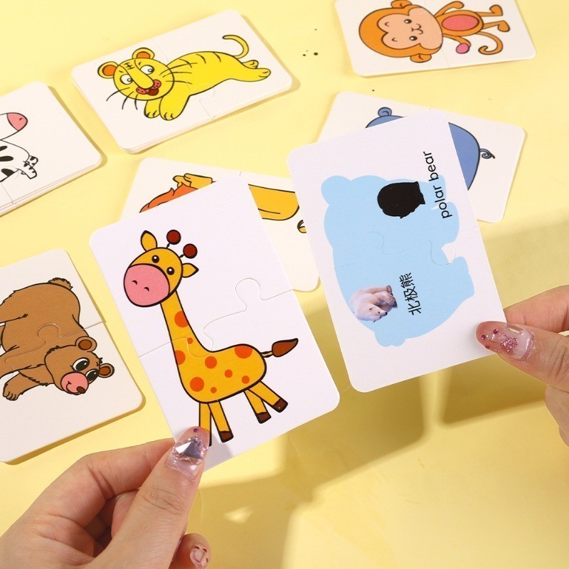 32Pcs Toddler Matching Card - Early Montessori Education Puzzle Toy ...