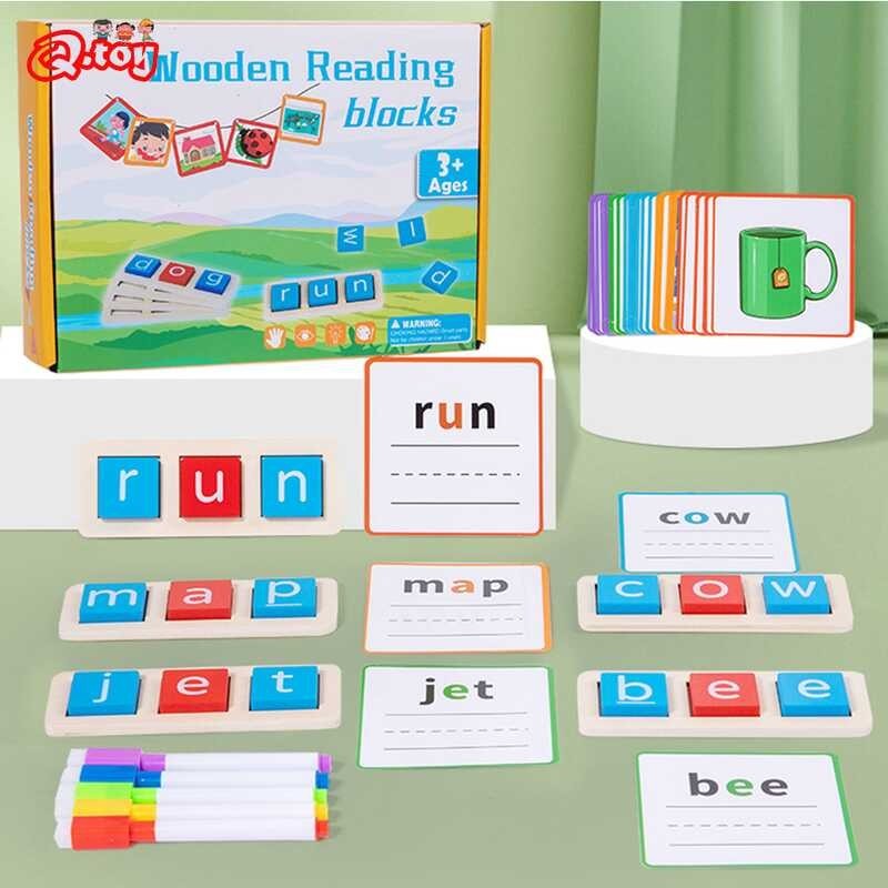 Game Ng CVC Letter Spelling Block Flash Cards Ingles Words Early ...