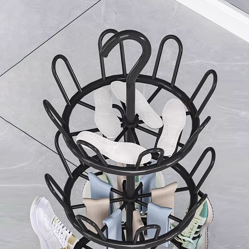 Water Tray Rotating Drying Shoe Rack Outdoor Balcony Iron Slipper Rack ...