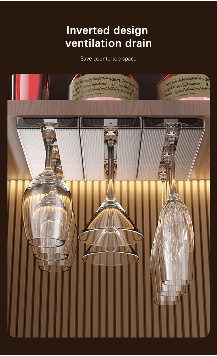 Home Wine Glass Upside-Down Rack Bar Household Self-Adhesive Goblet ...