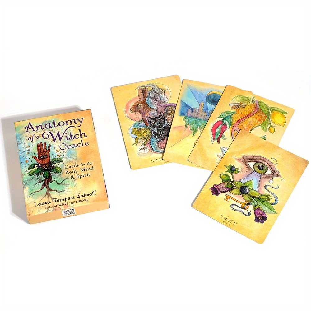 Anatomy of A Witch Oracle Cards Tarot Cards Party Board Game Fate Card ...