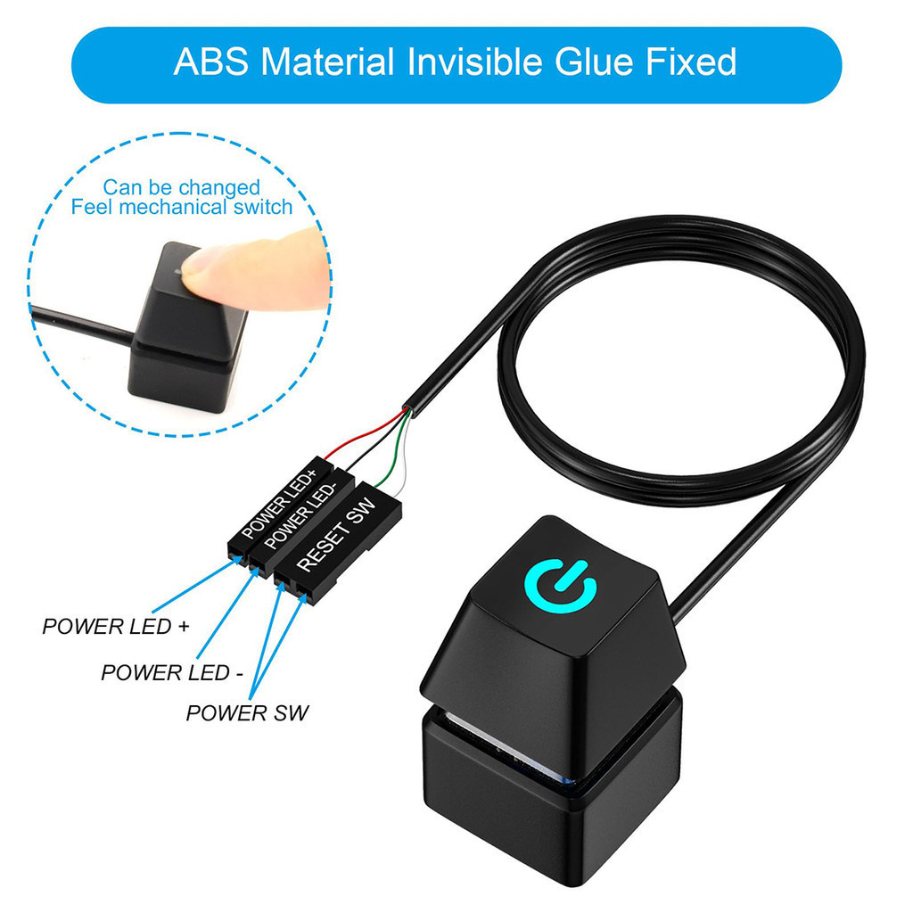 Desktop computer power button mechanical keypad RGB light extension ...