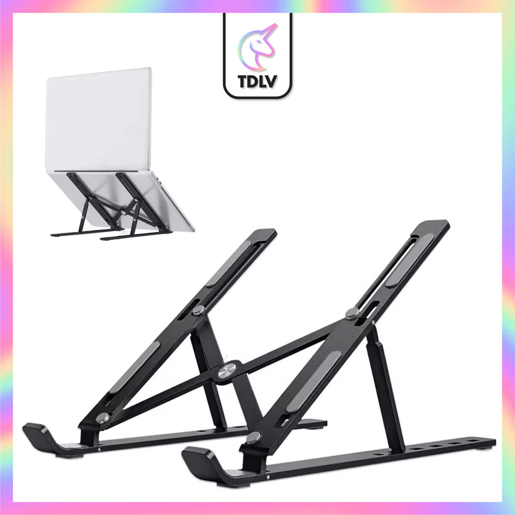 TDLV PVC Laptop Stand, Adjustable Portable Laptop Holder, Laptop Mount ...