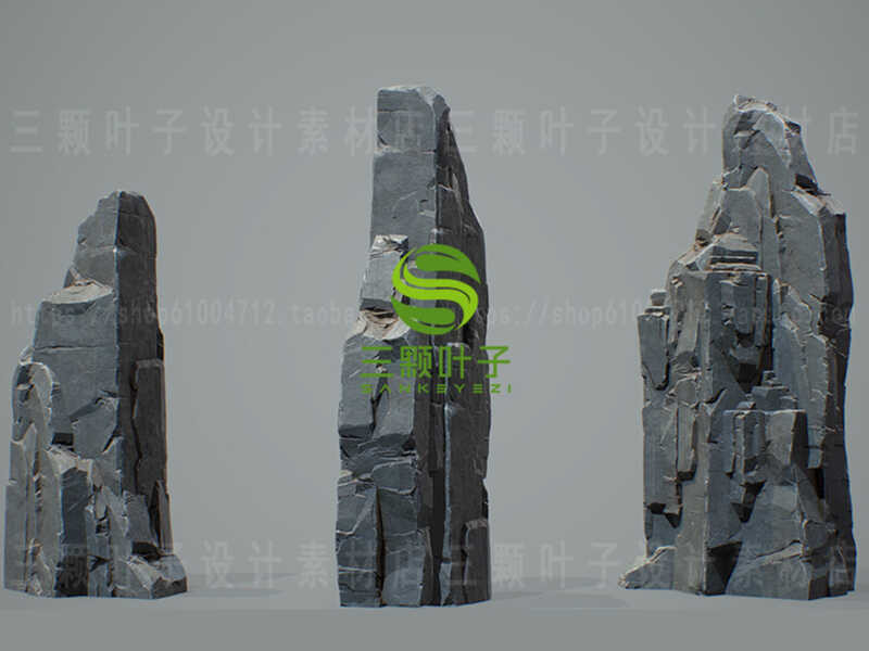 Zbrush stylized cliff, mountain peak, mountain range, rock 3D model ...