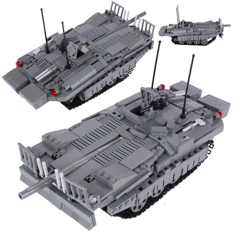 MOC Building Block Military Tank Model Kit WW1WW2 Vehicle Tank Soldier ...