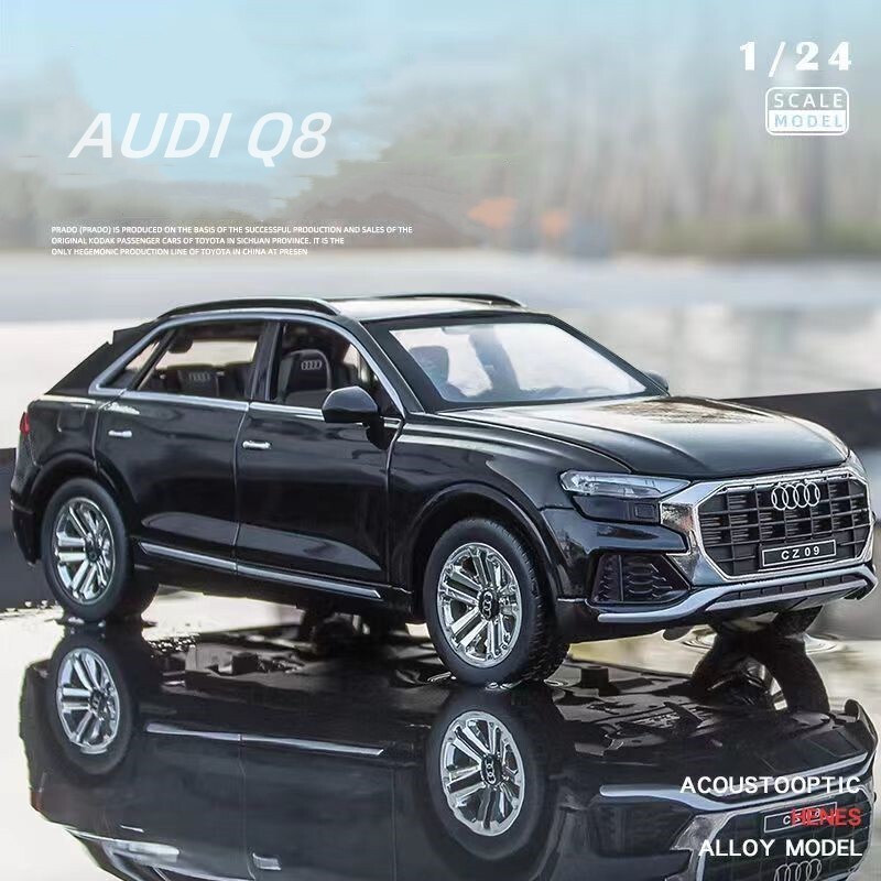 1:24 AUDI Q8 SUV Alloy Car Model Diecasts Metal High Simulation Sound ...