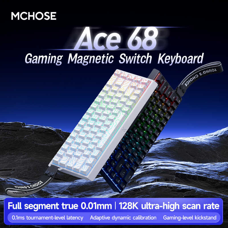 MCHOSE Ace 60 Pro 68 Magnetic Axis Nical Keyboard Original 0.01Ms ...