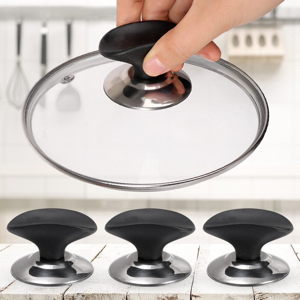 Pot Lid Holding Knobs - Stainless Steel Pot Lid Handle - Glass Pan ...
