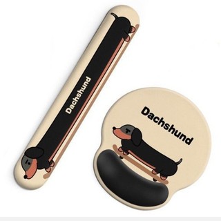 Dachshund Rebound Memory Cotton Wrist Rest Mouse Pad + Keyboard Pad Set ...