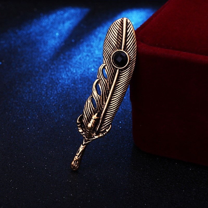 New Arrival Retro Men's Suit Coat Accessories Eagle Claw Feather Pin ...