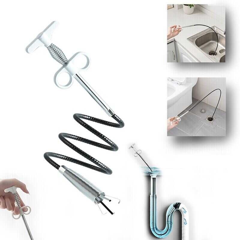 New Sewer Pipe Unblocker Snake Spring Pipe Dredging Tool Unclog ...