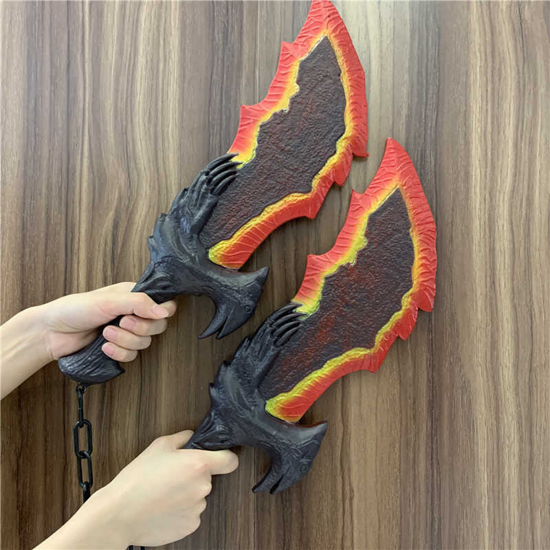 Chaos Blade Flame Tomahawk Chained Cosplay Axe Prop Weapon Role Playing ...