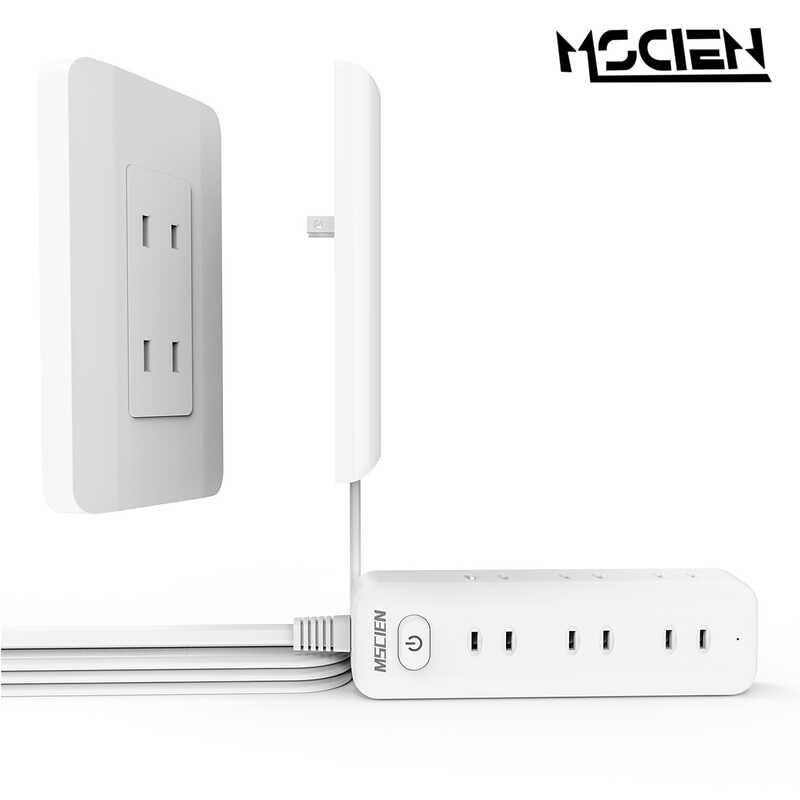 MSCIEN Surge Protector JP Plug Power Strip 2M Smart Socket Multiple ...