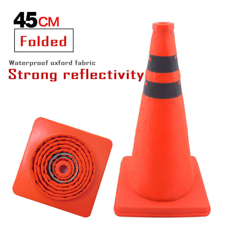 45cm warning cone telescopic cone reflector cone roadblock motorcycle ...
