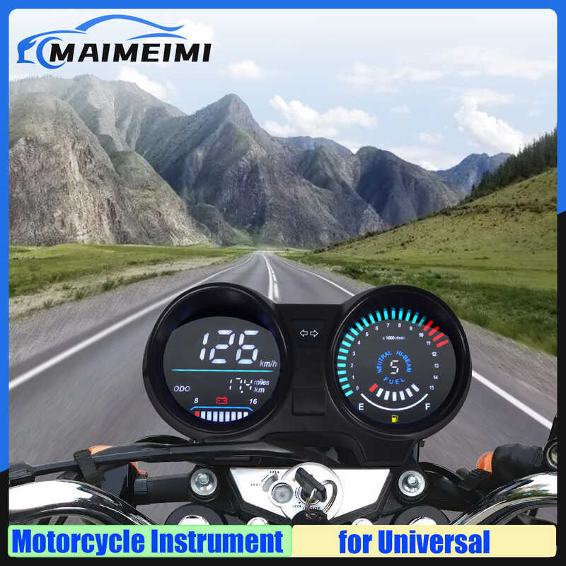 Motor Instruments Speedometer Digital Dashboard LED Electronics ...