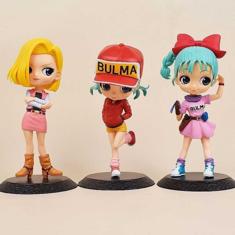 13 cm Anime Dragon Ball Z Figure Q Version Android 18 Bulma Action ...