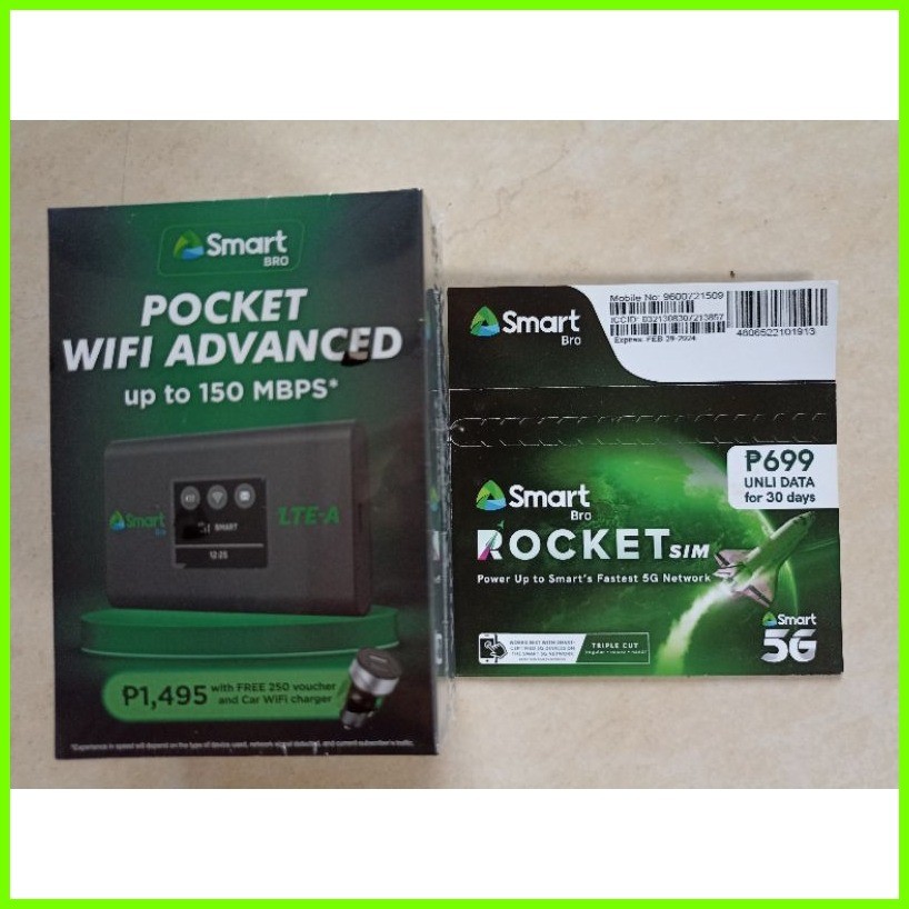 Smart Bro LTE Pocket Wifi (available Rocket Sim 15/30days Unlidata) | Shopee Philippines