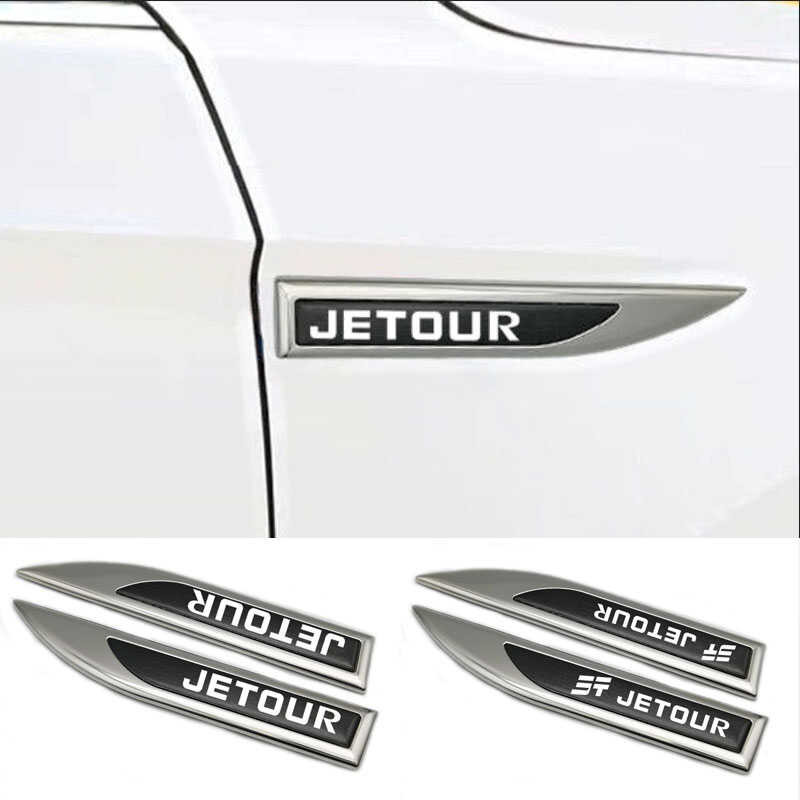 1 Pair Car Door Side Blade Badge Sticker Auto Parts For Chery Jetour ...