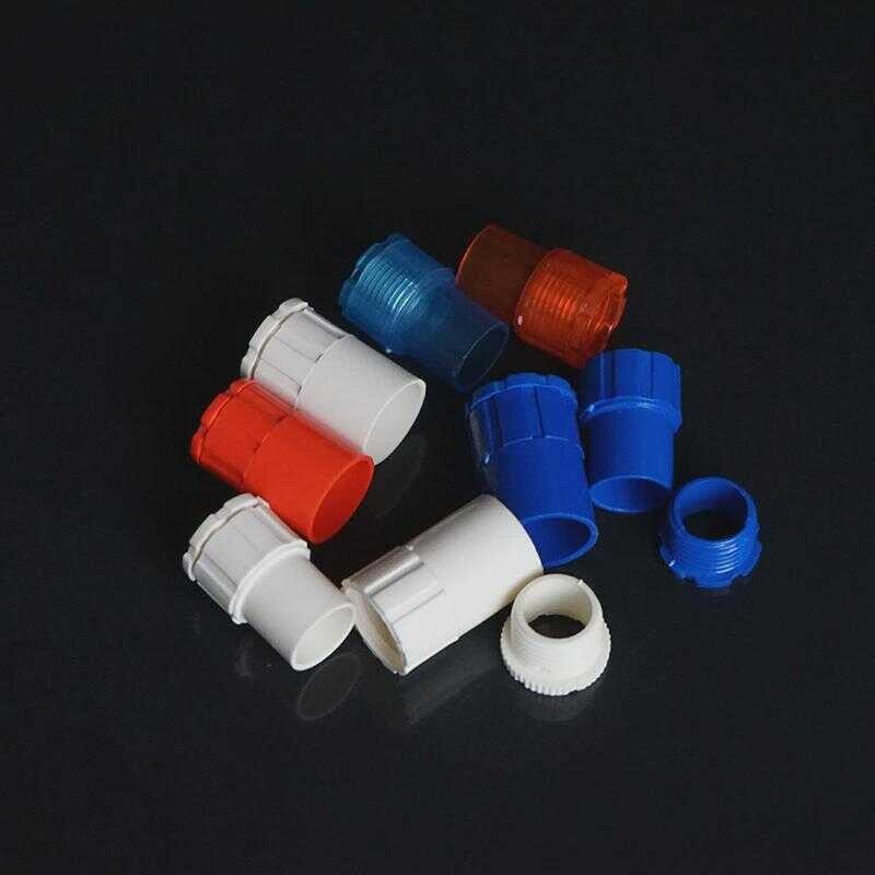PVC electrical pipe fittings red blue white 16 20 25 lock head box ...