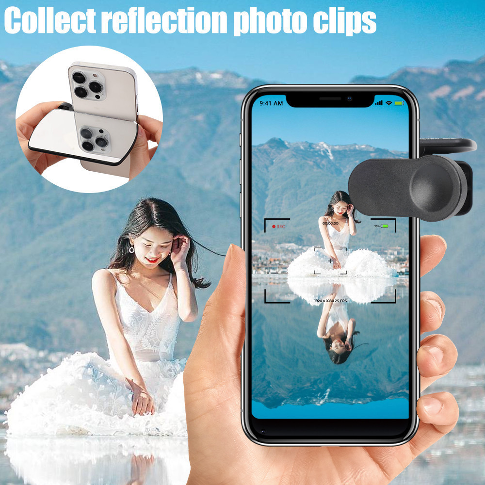 Universal Mobile Phone Lens Fixed Mirror Reflection Effect Taking Photos Clip Props Creative ...
