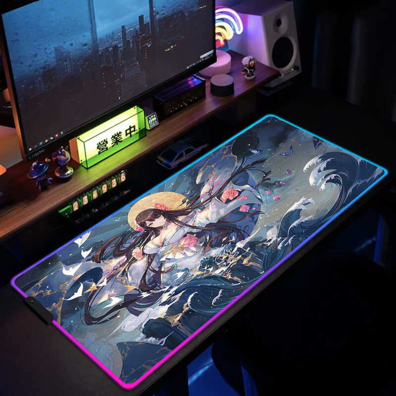 Azur Lane RGB Game Mouse Pad XXL Keyboard Pad Large Gaming LED Mousepad ...