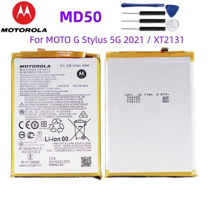 Original Battery MD50 For Motorola MOTO G Stylus 5G 2021/XT2131/G Stylus 2022+Tloos | Shopee ...