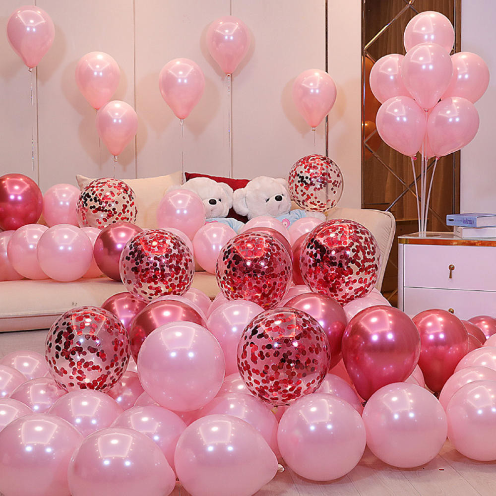Balloons For Birthday Party Needs Decorations Set Girl Pink Theme ...