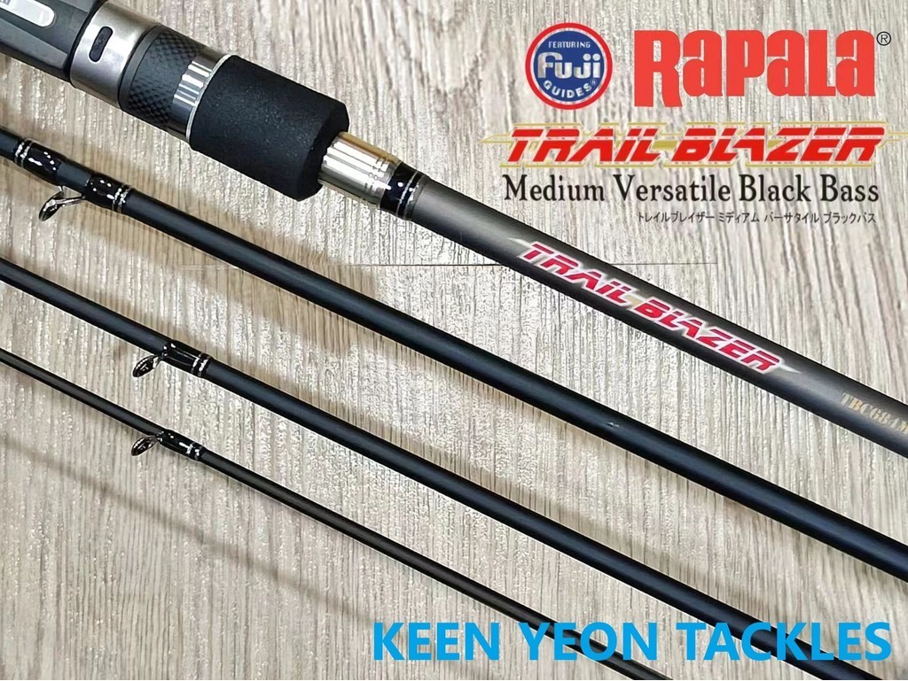 RAPALA TRAIL BLAZER MEDIUM VERSATILE BLACK BASS TRAVEL ROD (No Bag ...