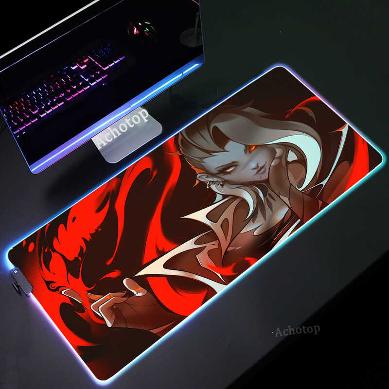 Large RGB Mousepad Pc Keyboard Mouse Pad Valorant Gaming Locking Edge ...