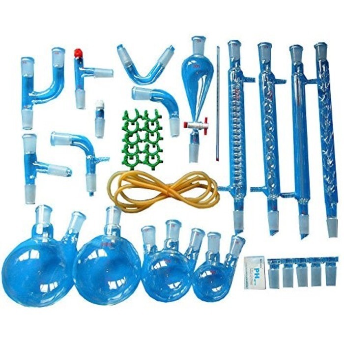 Distillation set of 34 pieces, 24/40 laboratory water vapor essential ...