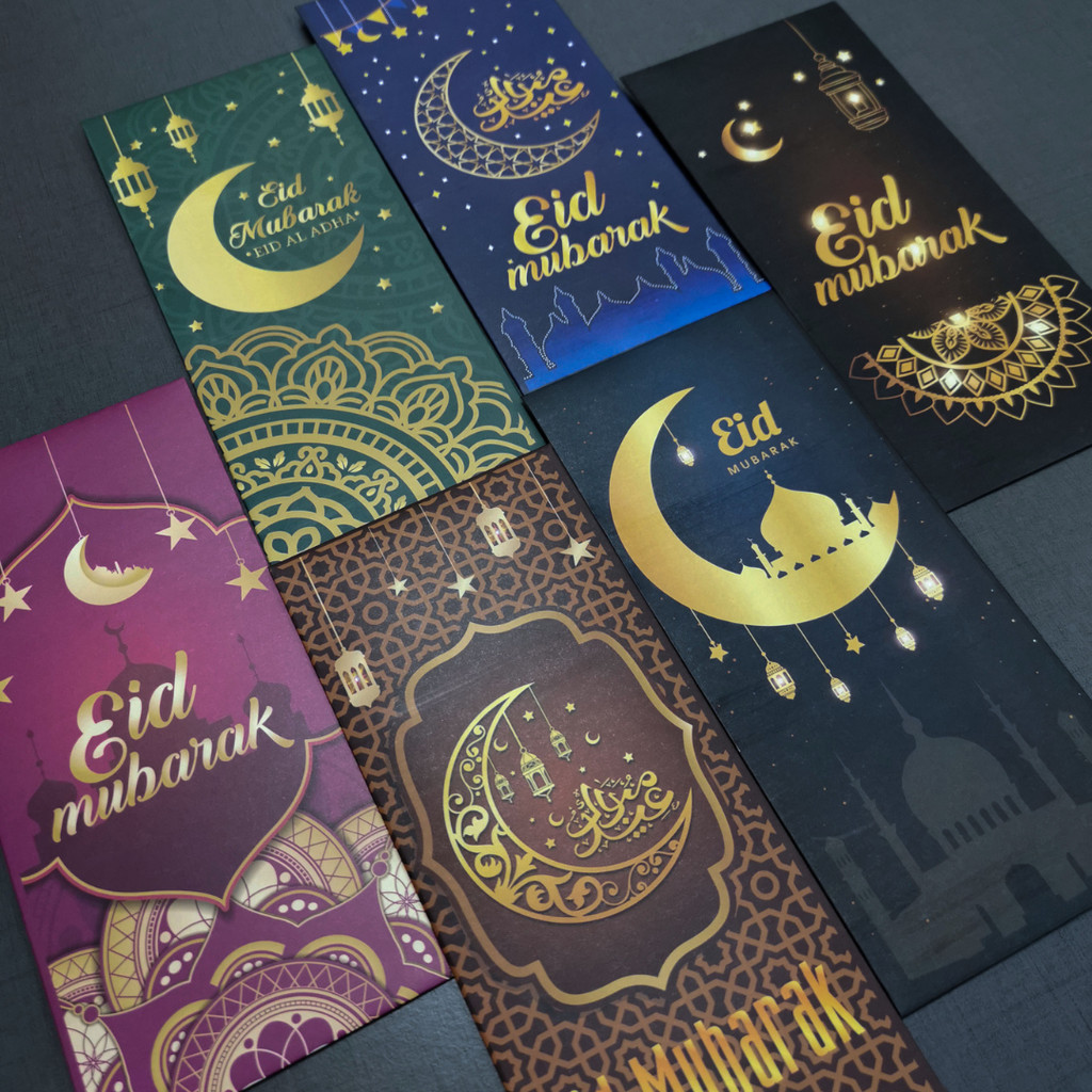 EASY WEARHOUSE 2024 Ramadan Green Packet Money Envelope 1 Pack 6 Pcs ...