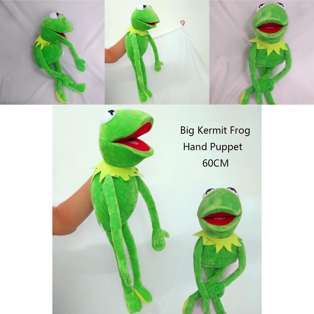 60cm Big New Full Body Kermit The Frog Hand Puppet Soft Plush Toy Kids ...