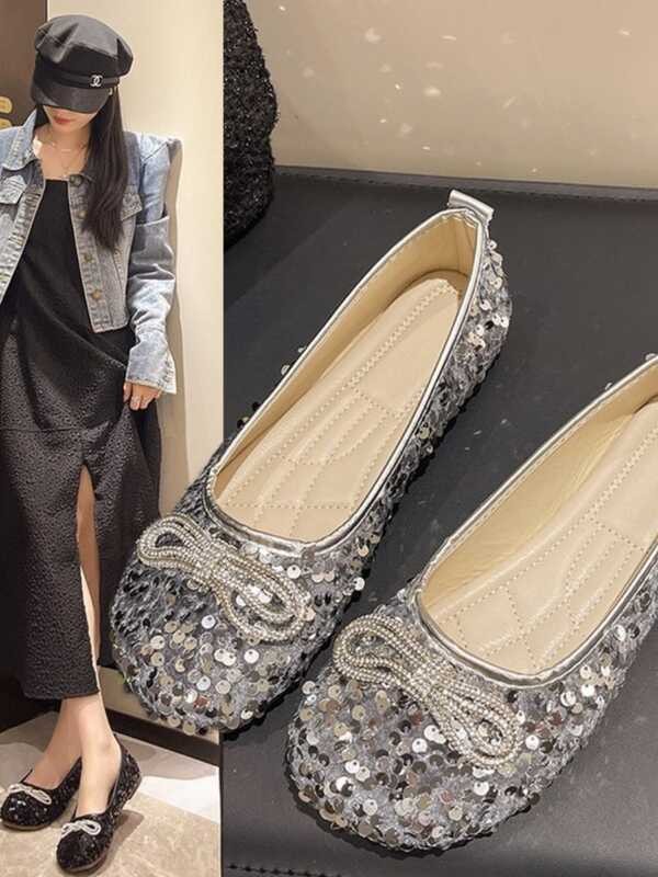 le Shoes For Women In Spring And Summer Of 2025, New Sequined Light ...